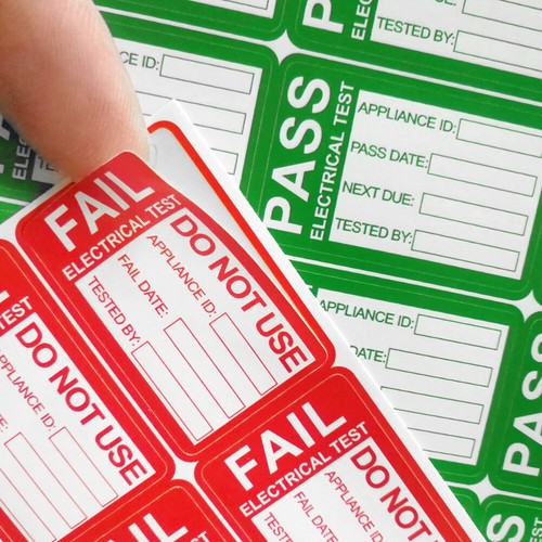 Home Waterproof ID Fail Appliance PAT Testing Labels For Equipment | eBay
