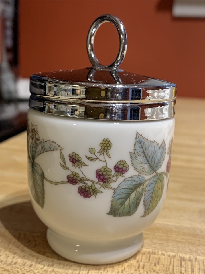 VTG Royal Worcester Porcelain Egg Coddler Cup Jar Lavinia Raspberries ...