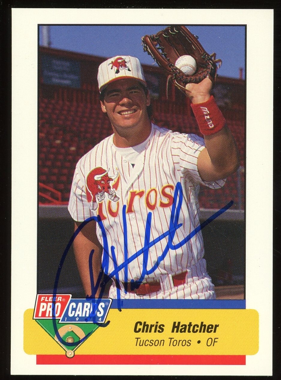 1994 Tucson Toros CHRIS HATCHER Signed Card autograph AUTO ROYALS ...