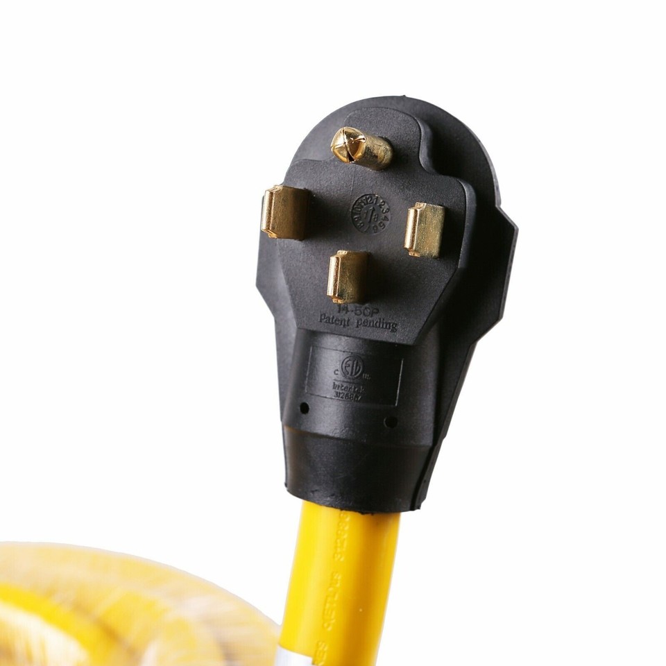 30FT 50 Amp Male Plug RV/Generator Power Cord Bare Wire Loose End Plug ...