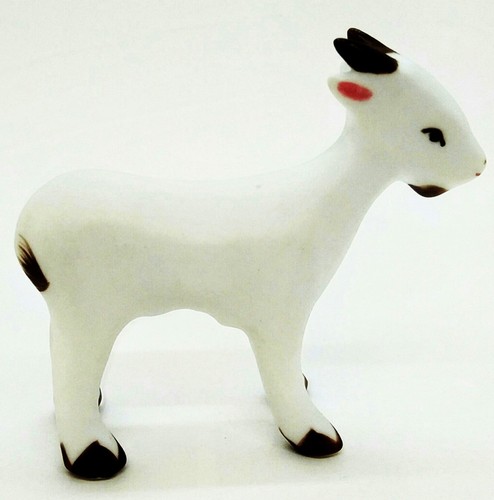 Figurine Animals Miniature Goat Cute Ceramic Toy Kids Handmade Decor ...