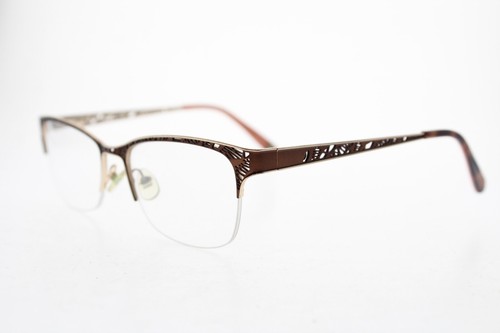 Liz Claiborne Eyeglasses Frame L645 09Q Women's Brown Cat Eye Half Rim ...