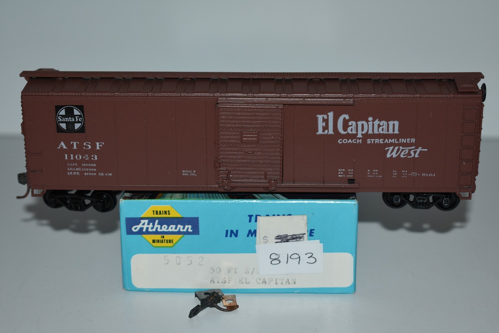 HO Scale Athearn 5052 Santa Fe El Capitan 50' Single Door Boxcar 11043 ...