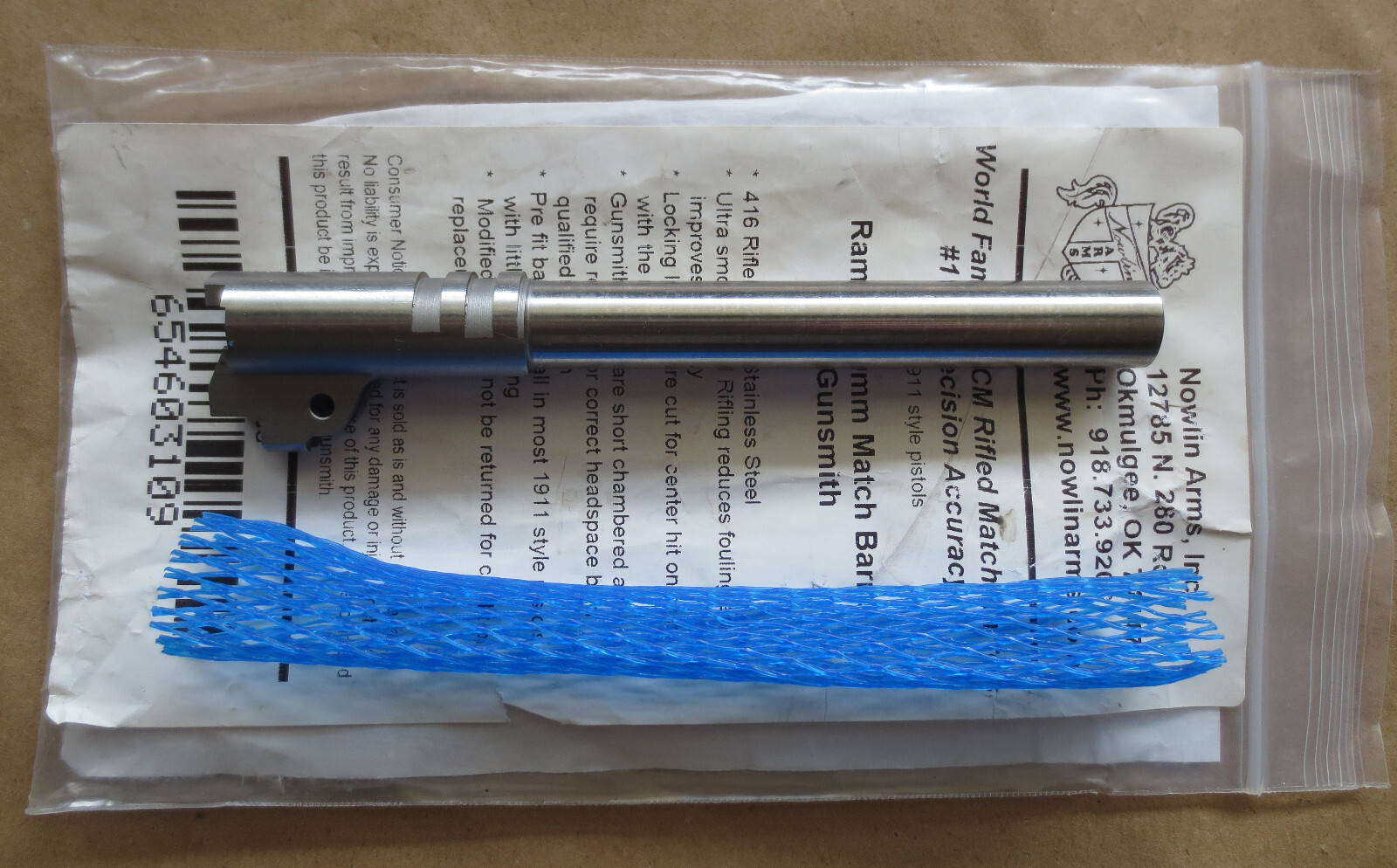 Nowlin 1911 Government Barrel 9mm Match SS 6" Wilson/Nowlin Ramp ...