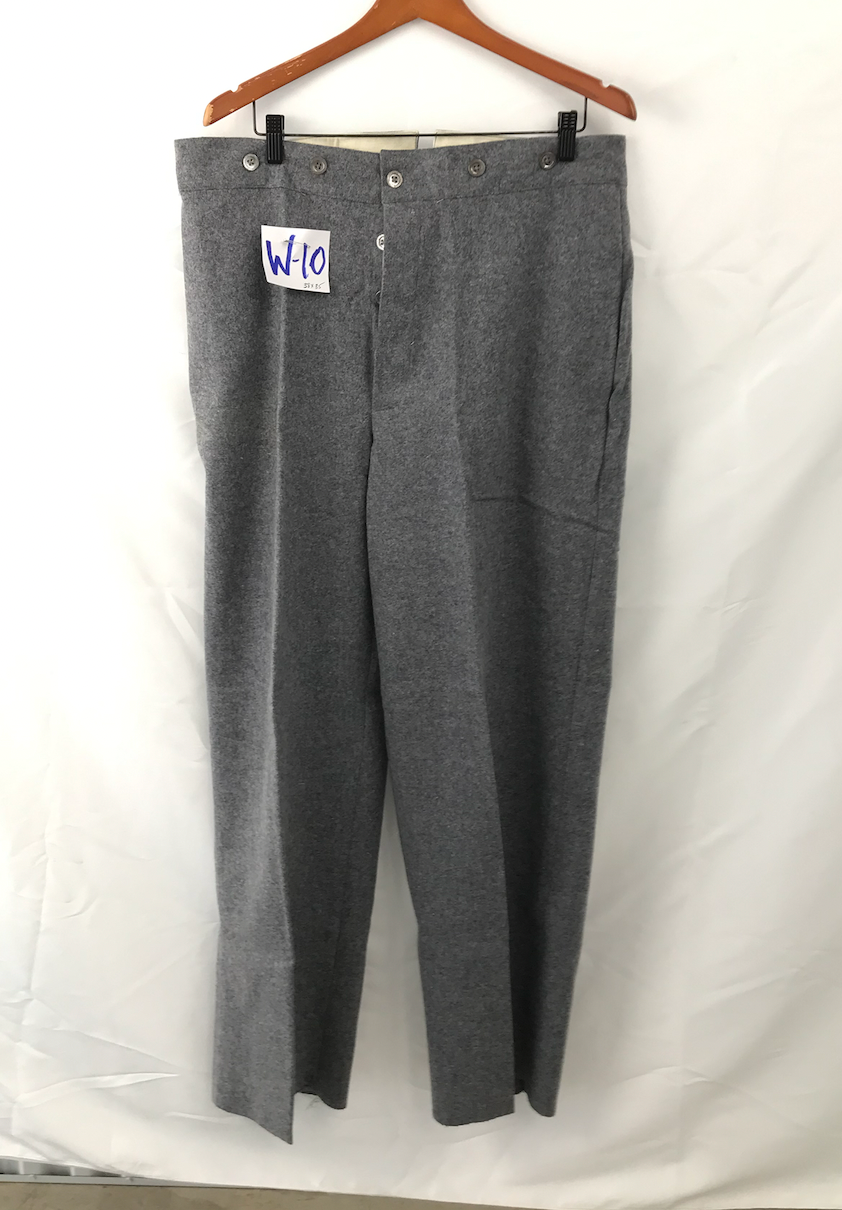 Civil War Confederate Grey Wool Trousers - CSA Rebel Uniform Pants ...