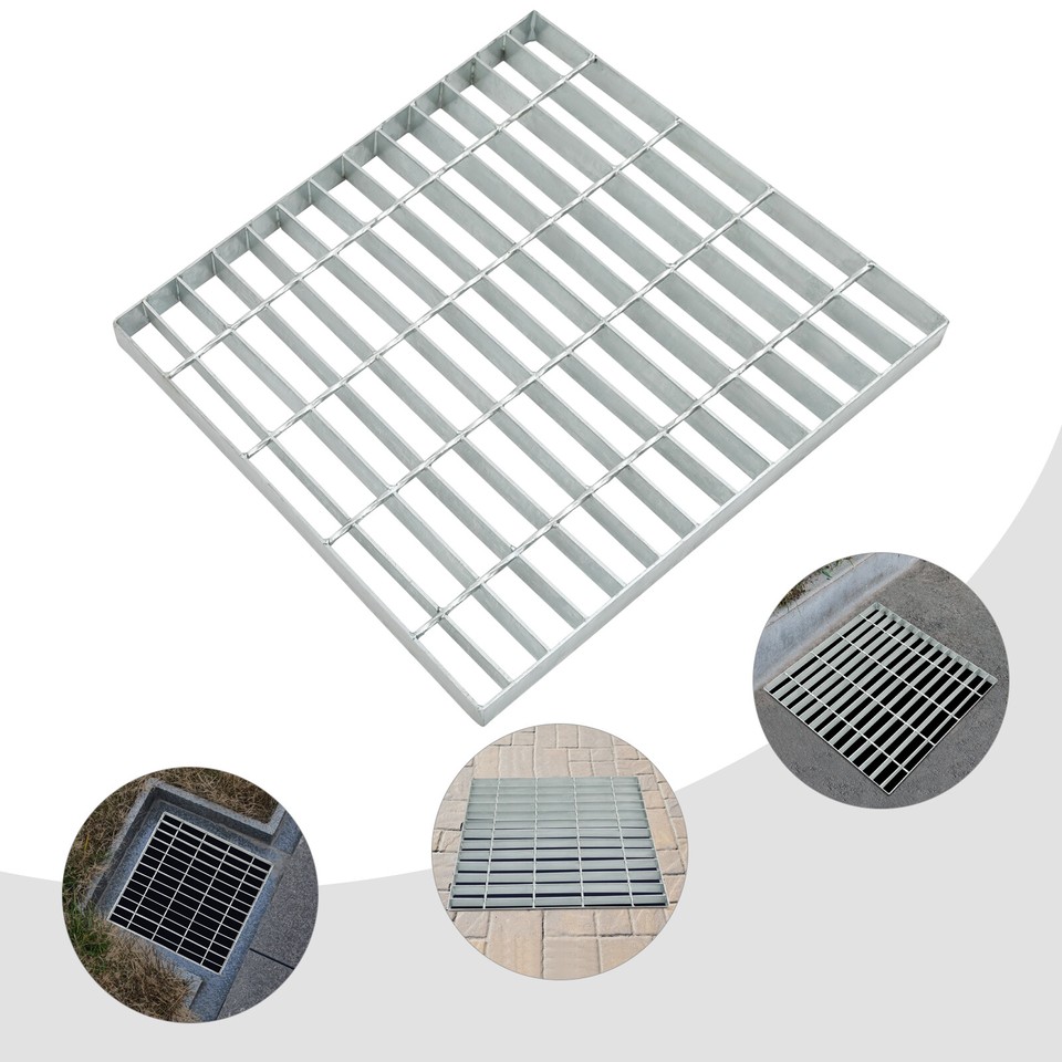 18" Square Steel Drain Grate Removable Steel Bathroom Floor Drain Waste ...