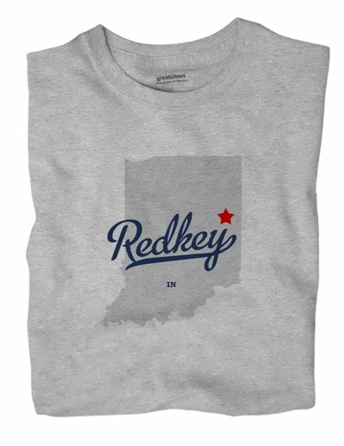 Redkey Indiana IN T-Shirt MAP | eBay