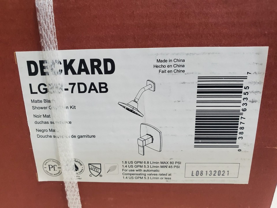 Pfister LG89-7DAB Deckard Shower Only Trim Set - Matte Black ...