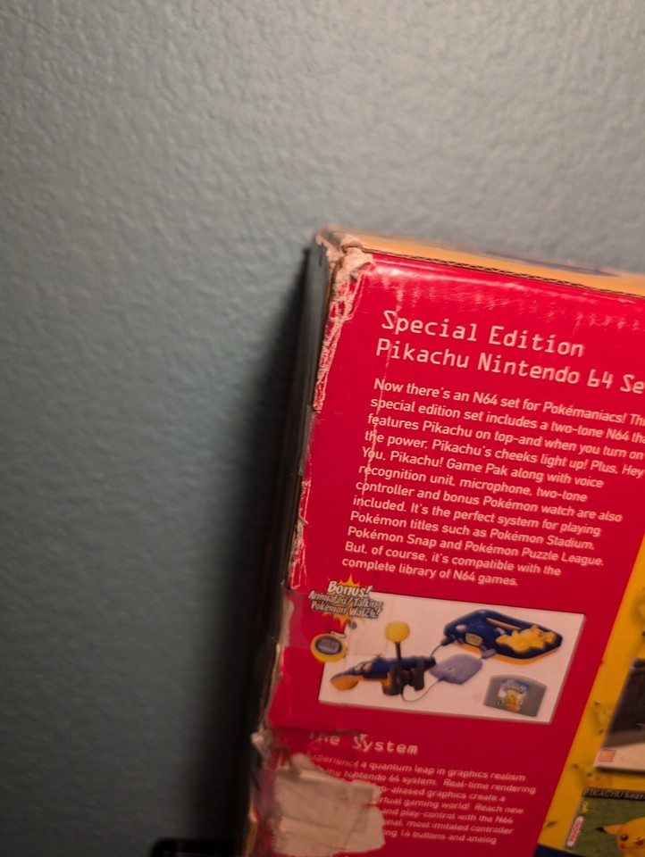 Pikachu Nintendo 64 Pokémon Console with Box Only- Special Edition Toys ...