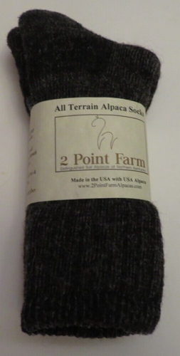 2 point farm all terrain alpaca socks mens size 6-9 womens 7-9.5 ...
