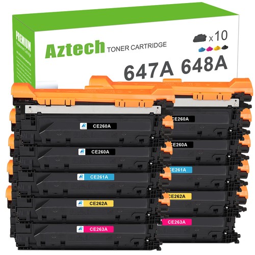 10PK CE260A Toner Compatible With HP 647A Color Laserjet CP4525n CP4025 ...