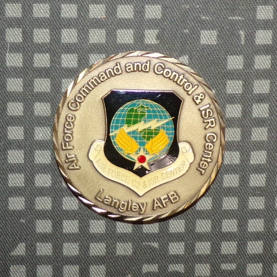 Original USAF Air Force Command And Control & ISR Center Challenge Coin ...