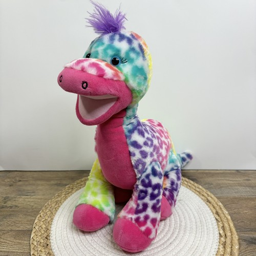 Build A Bear Brontosaurus Dinosaur Rainbow Plush with Heartbeat 15 ...