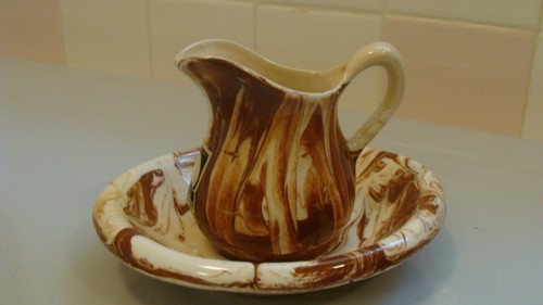Forever ALASKA Clay Pottery Small Pitcher with Plate | eBay