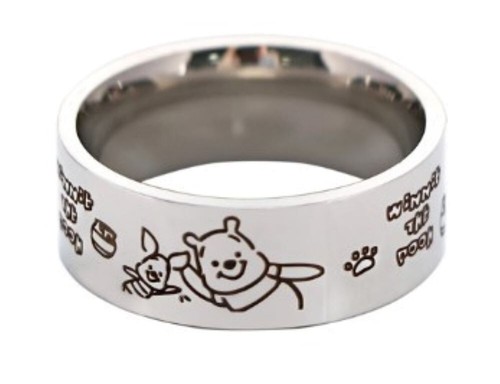 Winnie The Pooh Cartoon Characters Stainless Steel Cosplay Metal Band ...