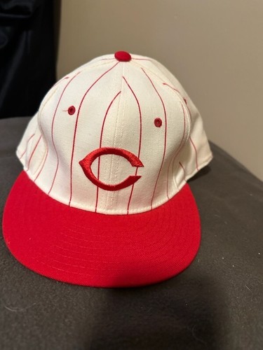5950 New Era Size 7 5/8 Cincinnati Reds Pinstripe Pro Model FITTED Wool ...