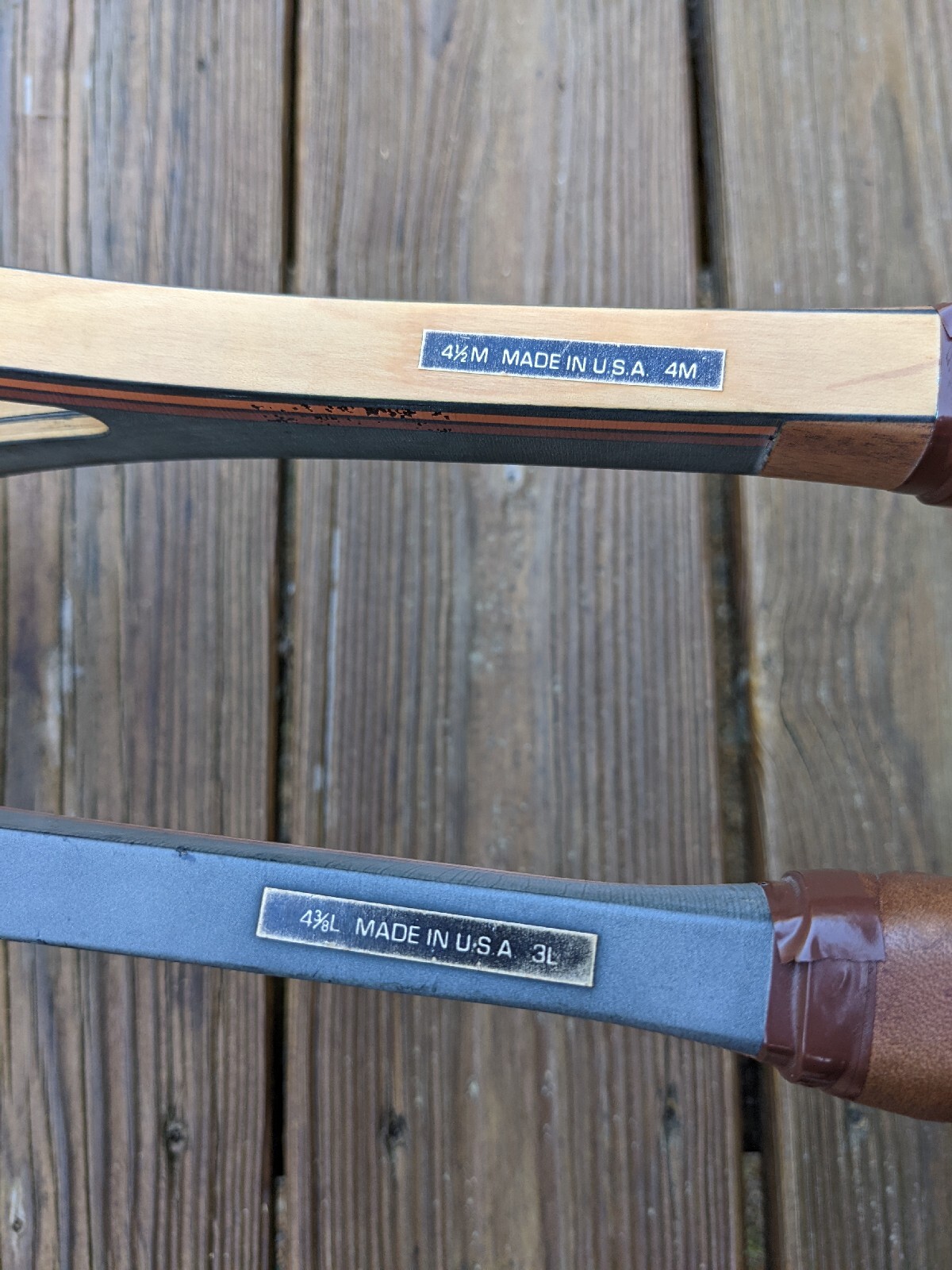 Garcia Graphite Wooden Tennis Racquet Set Of 2 With Frames Hardly Used ...