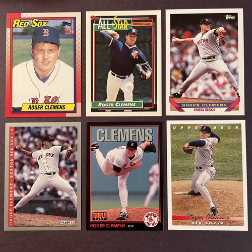 Roger Clemens Lot: ‘90, ‘92, and ‘93 Topps, ‘93 Fleer, Triple Play ...
