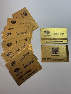 10x NEW DONALD J. TRUMP GOLD TRB SYSTEM MEMBERSHIP CARD COLLECTABLE | eBay