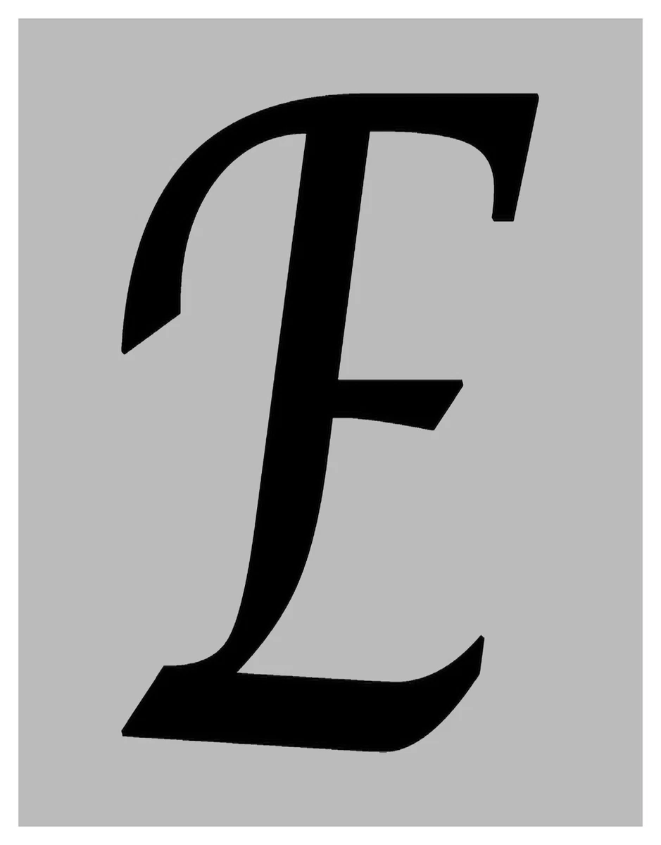 Big Letter E Stencil