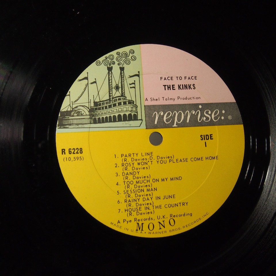 The Kinks Face to Face MONO TRI-COLOR LABEL LP VINYL ALBUM | eBay