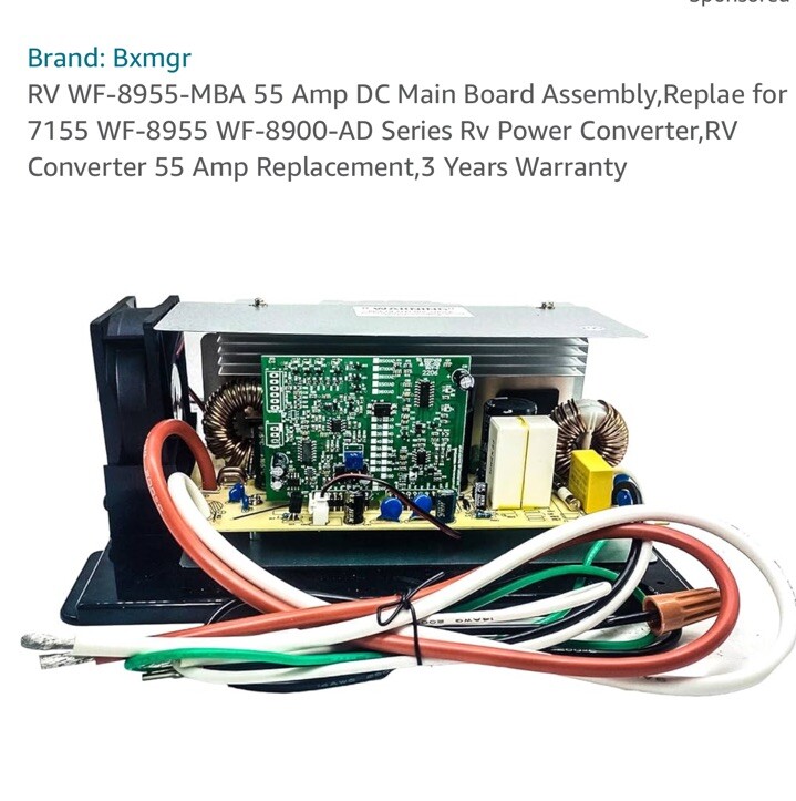 RV WF-8955-AD-MBA 55 Amp Converter 12VDC Main Board Assembly ...