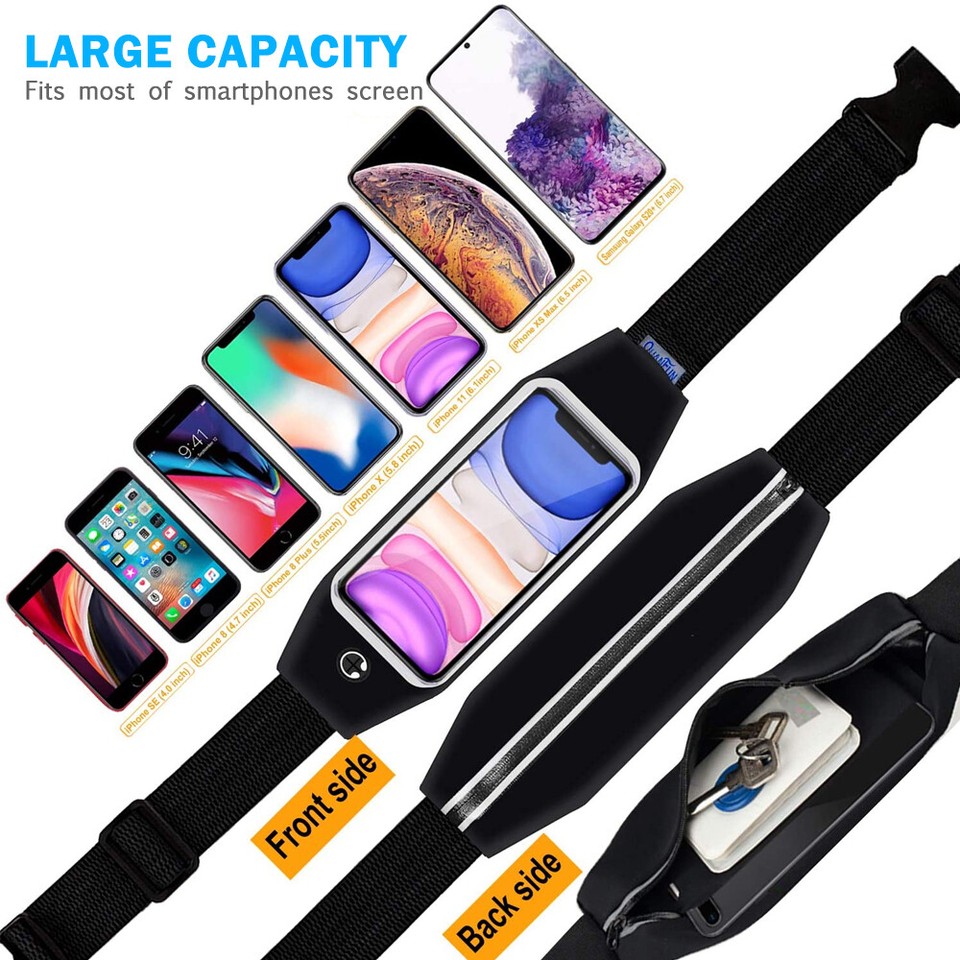 Running Jogging Belt Waist Pouch Case Sport Bag for iPhone 13 12 11 Pro ...