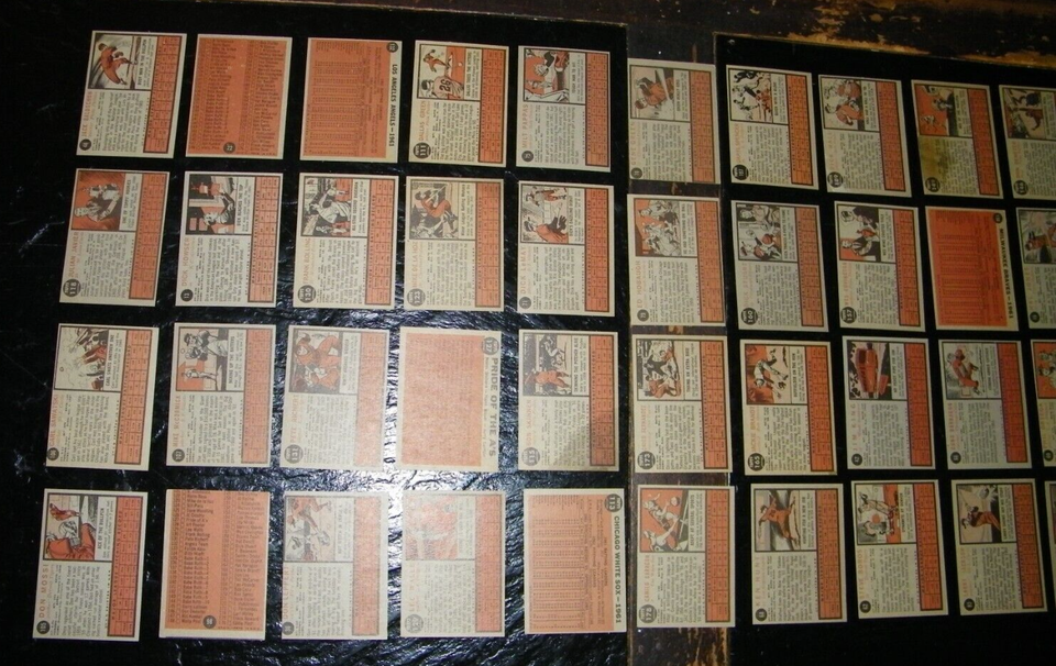 1962 TOPPS BASEBALL CARDS GROUP LOT OF 56,REALLY NICE CONDITION CORNERS ...