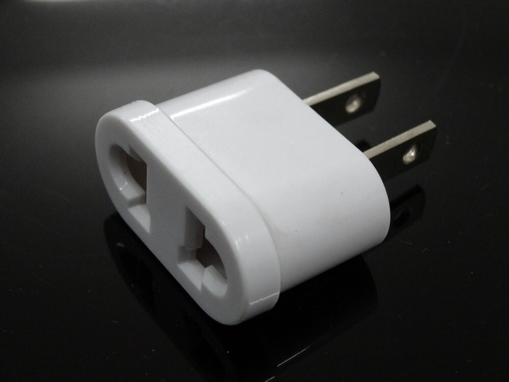 2PCS European EU to US Power Outlet Plug Adapter 2 Prong 110V - 240V ...