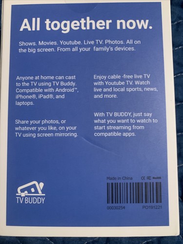 TV Buddy Screen Caster Streaming Device-Mirror your Android Screen to ...