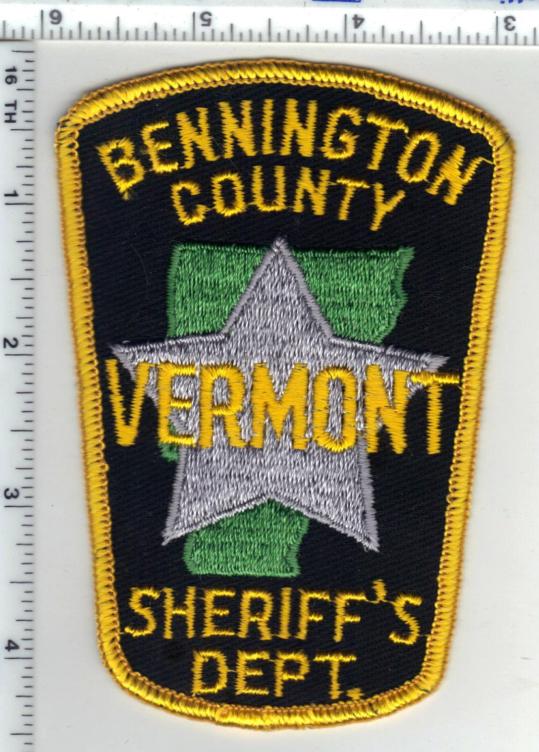 Bennington County Sheriff's Dept. (Vermont) Shoulder Patch from the ...