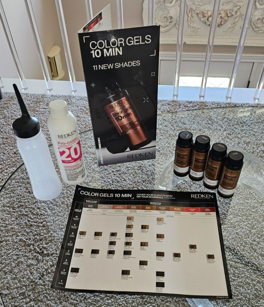 Redken Lot Of 4 Color Gels Lacquers 10 Minute Colors & Wall & Swatch ...