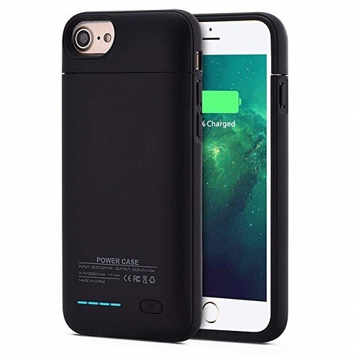 6000mAh Rechargeable Battery Power Case for iPhone 6, 6s, 7, 8, SE2 ...