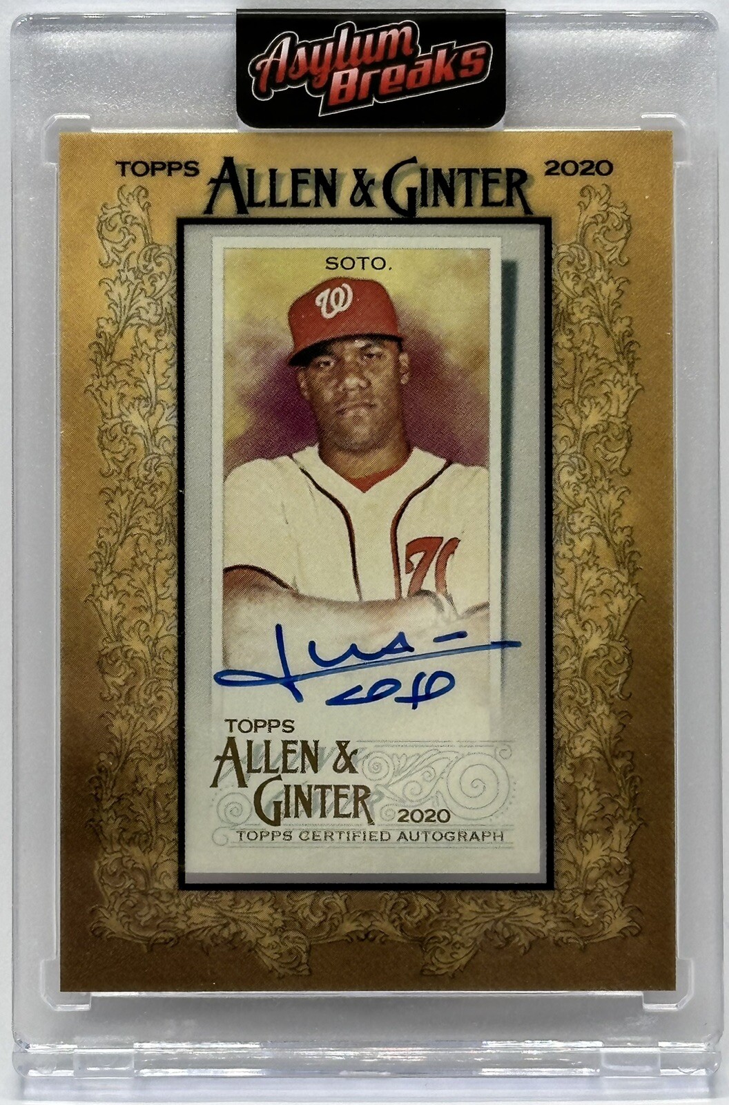 JUAN SOTO 2020 TOPPS ALLEN & GINTER FRAMED MINI AUTOGRAPH AUTO ...