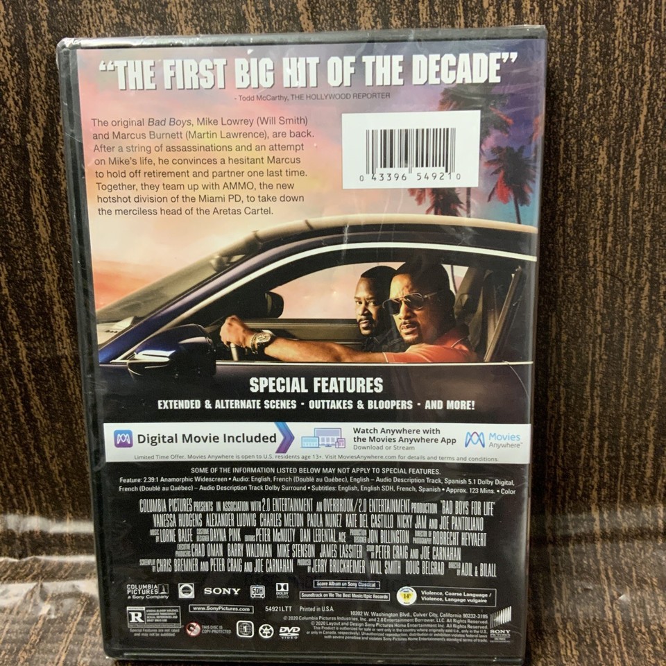 💣 BAD BOYS FOR LIFE (DVD) WILL SMITH/MARTIN LAWRENCE ‼️ 43396549210| eBay