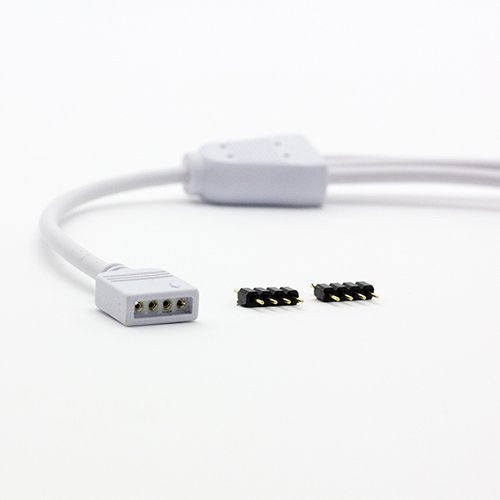 RGB LED Strip Connector Splitter Female Extension Cable 4 Pin Wire 3 ...
