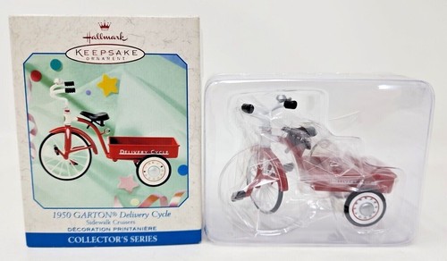 1998 Hallmark Sidewalk Cruisers #3 1950 Garton Delivery Cycle Ornament ...