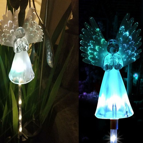 2 Pack Solar Powered Angel Lights Outdoor Decorative Light For Garden ...