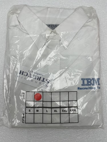 VTG WOMENS MEDIUM - IBM RECRUITING TEAM LONG SLEEVE WHITE COLLARED ...