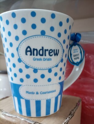Personalised Andrew Mug Coffee Tea Boxed Gift Birthday Secret Santa ...