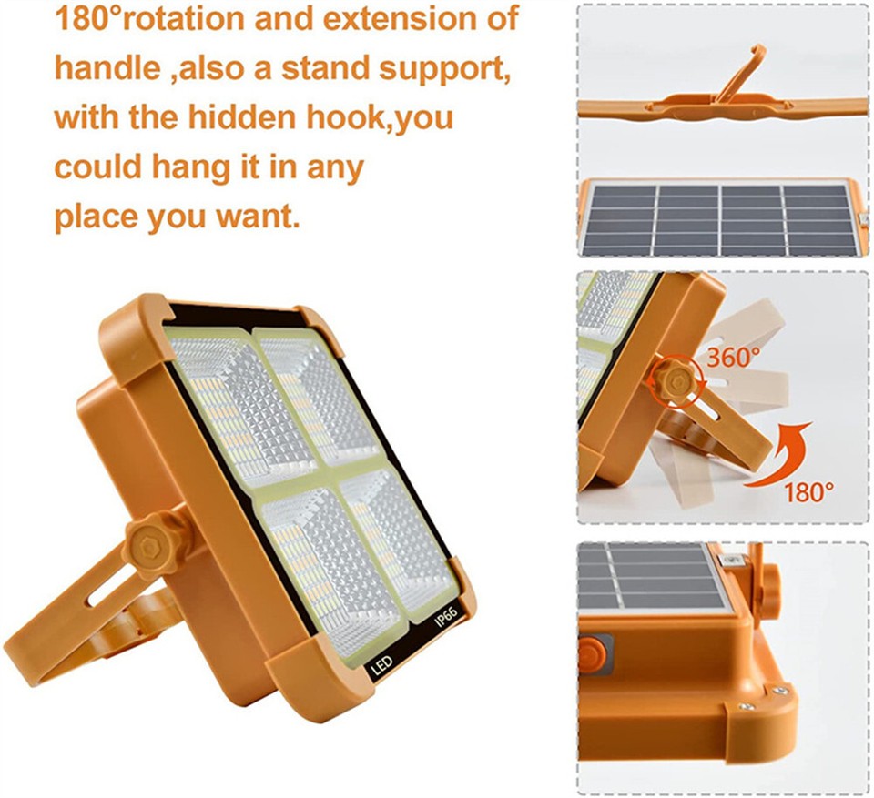 Rechargeable Solar Flood Light Outdoor Mini LED Reflector Spotlight ...