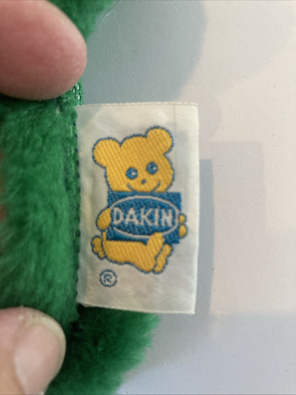 VTG 1985 Dakin PLUSH GREEN FROG HAND PUPPET Stuffed Animal Toy 80s ...