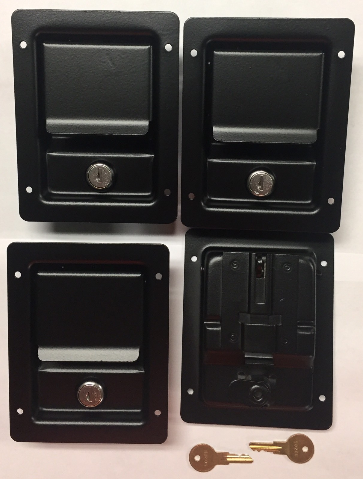 4 Black Single Locking Door Handles fits Military HUMVEE M998 M1038 Key ...