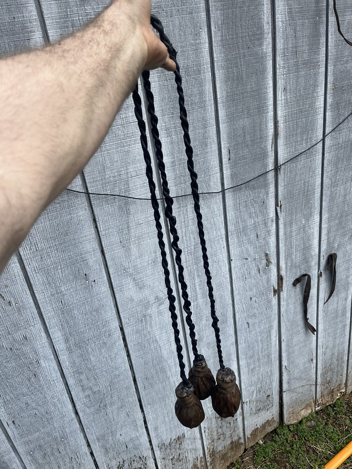 HEAVY Gaucho style bolas boleadoras hunting tool Leather & sand Safe ...