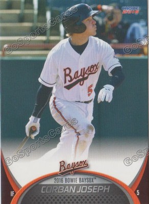 2016 Bowie Baysox Corban Joseph RC Rookie Baltimore Orioles Minor ...