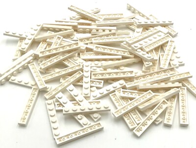 Lego 100 New White Plates 1 x 6 Stud Pieces | eBay