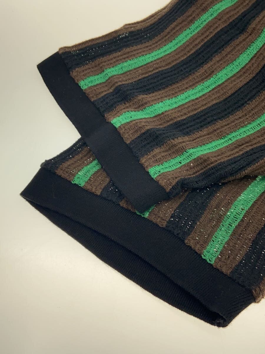 Supreme Polo Shirt L Cotton Brown Stripe 22SS Open Knit Zip Supreme Polo Shirt L Cotton Brown Stripe 22SS Open Knit Zip