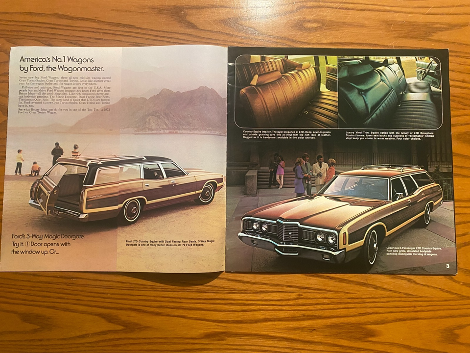1972 Ford Wagon Sales Brochure - Full Size, Torino, Club Wagon, Bronco ...