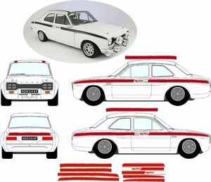Ford Escort MK1 MEXICO STICKERS STRIPE KIT DECALS VINYLS Graphics RS GT ...