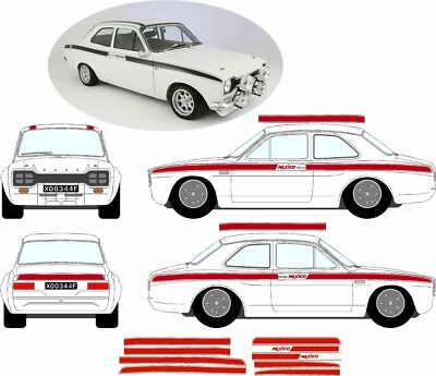 Ford Escort MK1 MEXICO STICKERS STRIPE KIT DECALS VINYLS Graphics RS GT ...